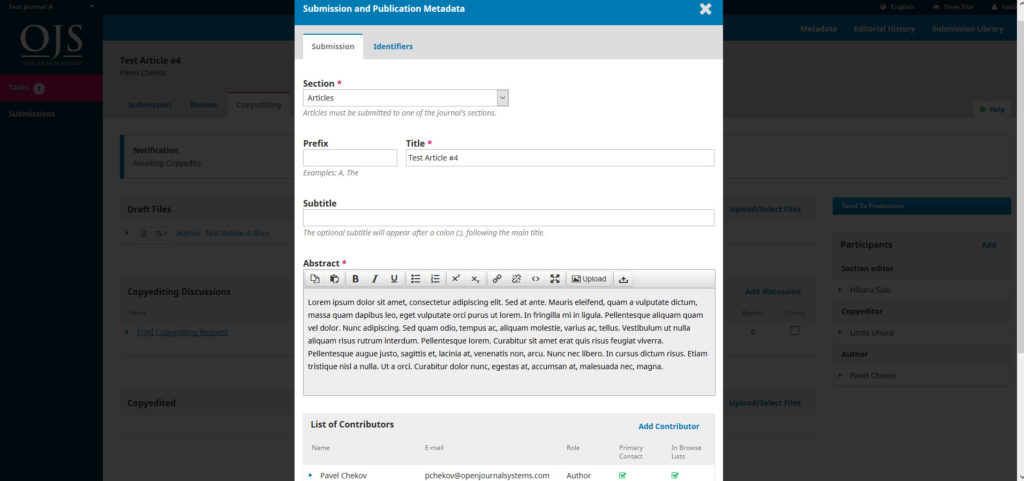 Copyediting | Open Journal Systems