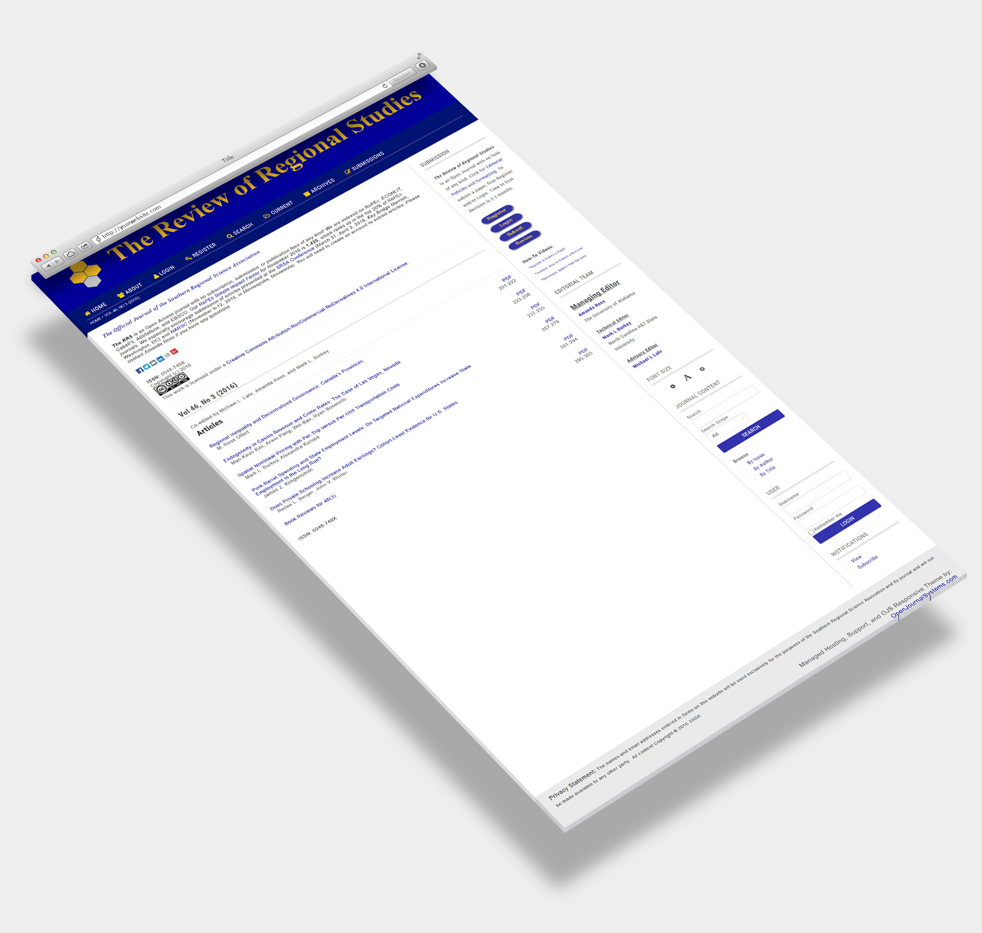 OJS - The Review of Regional Studies - USA | Open Journal Systems